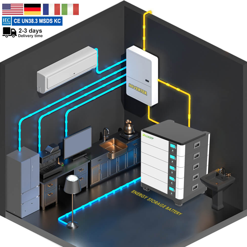 48V/51.2v 200ah 10kwh Stackable Lithium Battery ESS DL-LFP-HS51200 ...