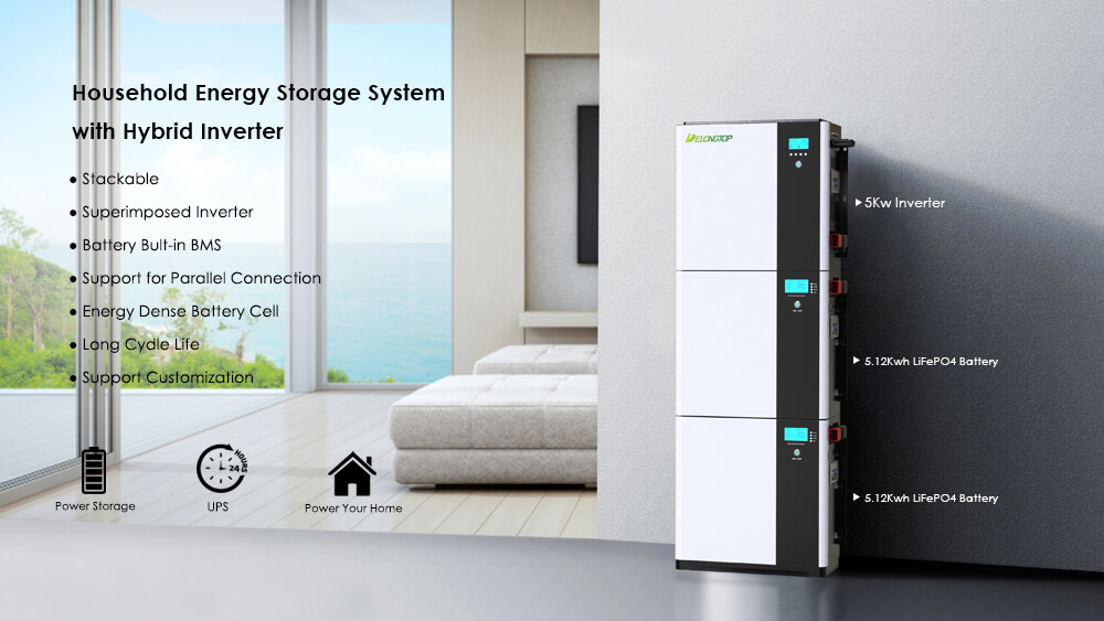 48v/51.2V 100Ah 5kwh All In One Energy Storage System With Inverter DL-LFP-51100 - Delong Energy