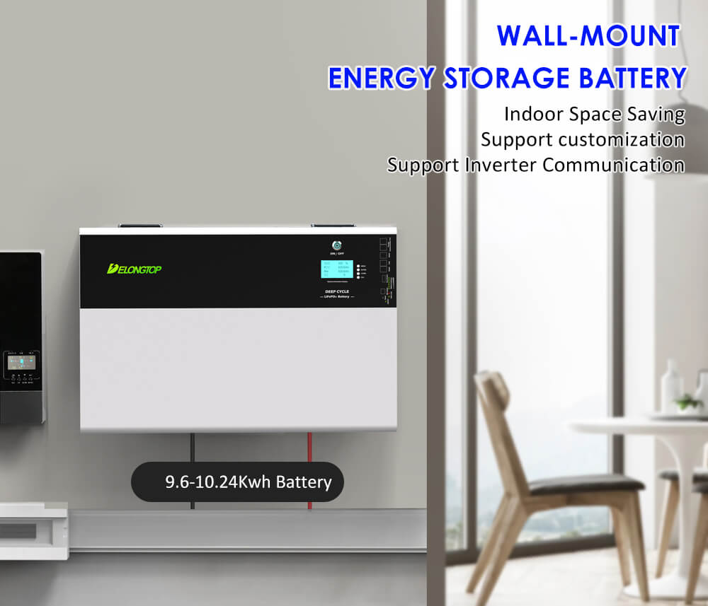 51.2V 200Ah 10kwh Wall Mount Lithium Battery ESS DL-LFP-HW51200 - Delong Energy