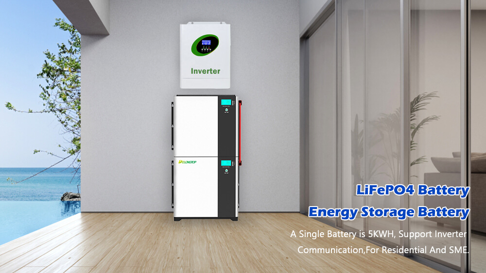 51.2V 100Ah 5.12kwh Wall Mount Solar Battery ESS DL-LFP51100 - Delong ...