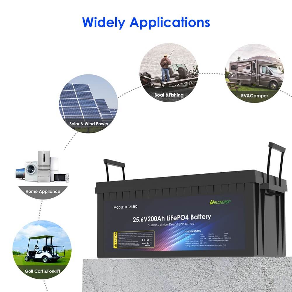 24V 200Ah Lifepo4 Lithium Battery 5.12kwh DL-LFP24200 - Delong Energy